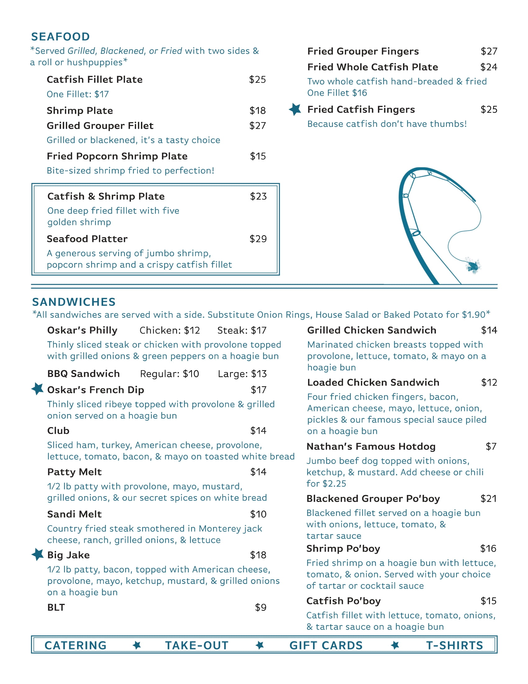 Menu - Oskar's Cafe at Lake Martin